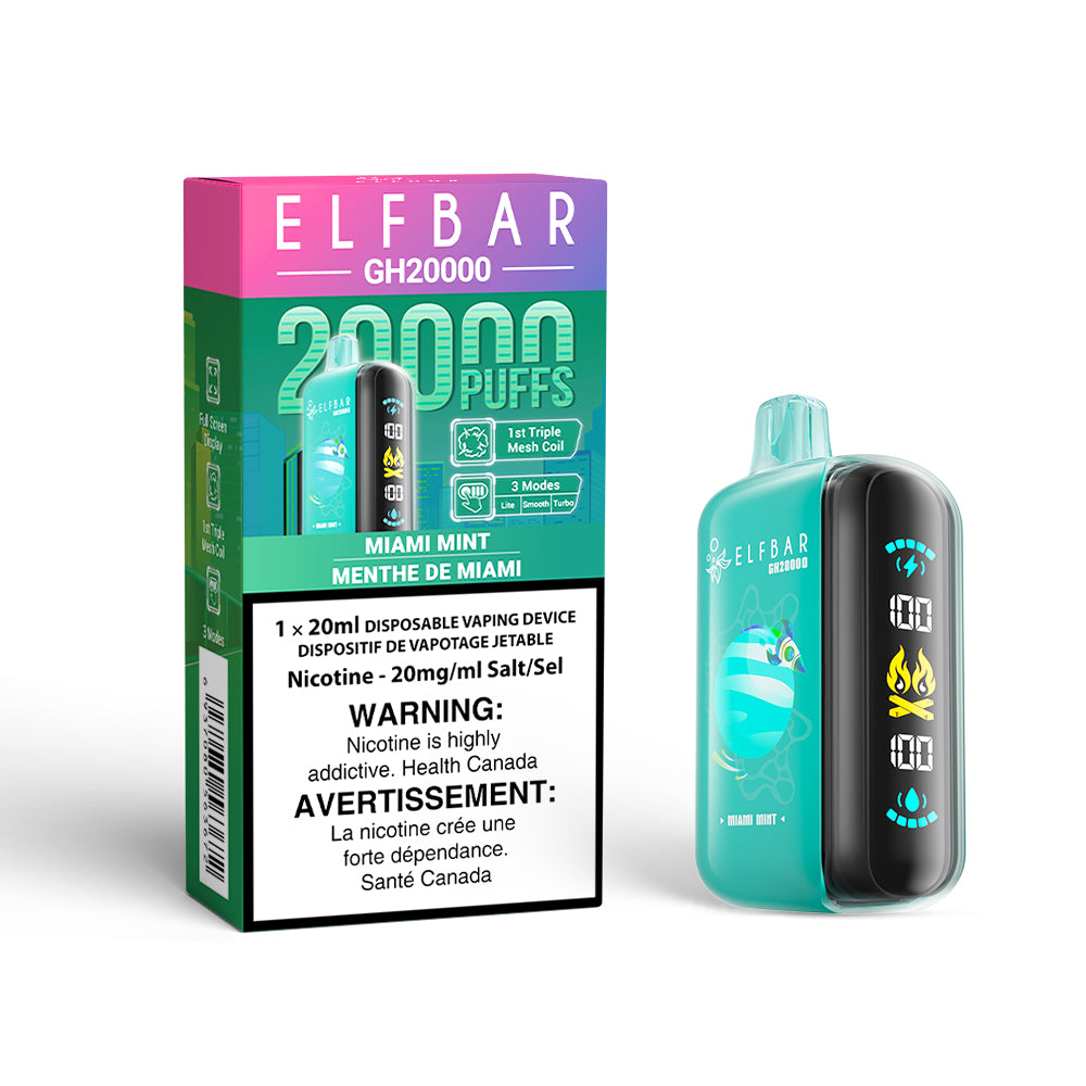 MIAMI MINT - ELFBAR GH20000 (20mL) (ONTARIO) – MANGO VAPES